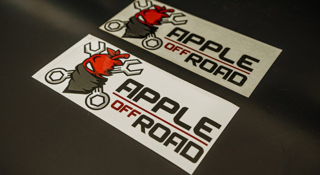 Apple OffRoad Official Decal - Black Lettering - Apple Off-Road