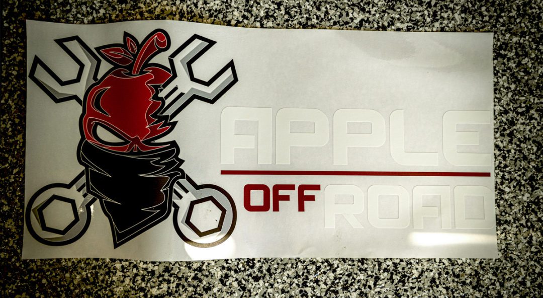 Apple OffRoad Official Decal - White Lettering - Apple Off-Road