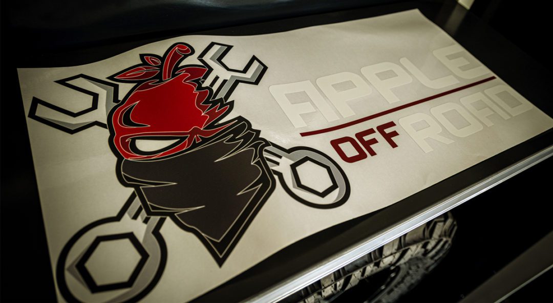 Apple OffRoad Official Decal - White Lettering - Apple Off-Road